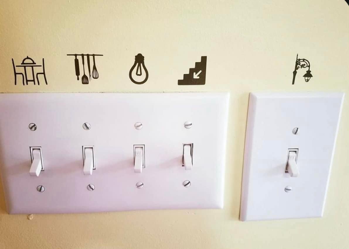 Simplifying Home Life with Visual Light Switch Sticker Labels - Life ...